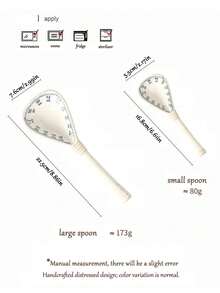 Japanese-Style Blue & White Long Handle Small Spoon, Rustic Ceramic ...