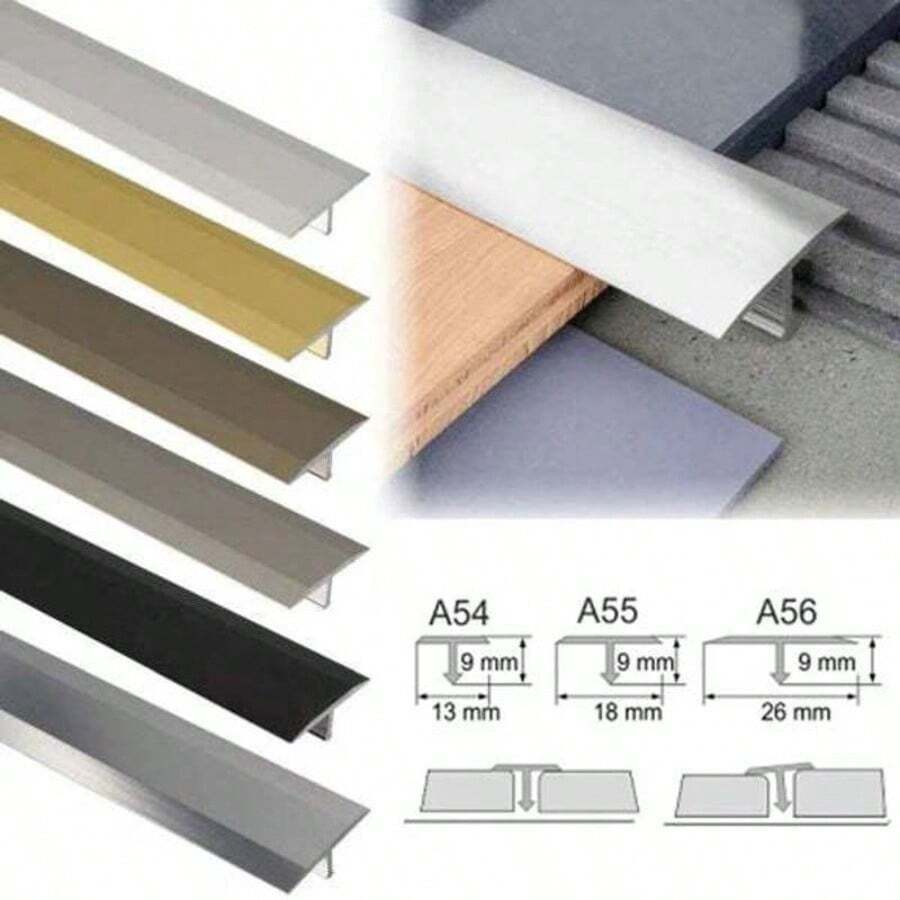 26Mm Anodised Aluminium T-Bar Threshold Trim - Sleek Tile Transition ...