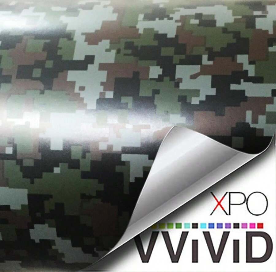 VViViD Vinyl Camouflage Pattern Wrap Air-Release Adhesive Film Sheets ...