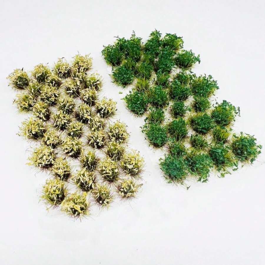 Woohome 70 PCS Flower Cluster Model 2 Color Static Grass Model Flower ...