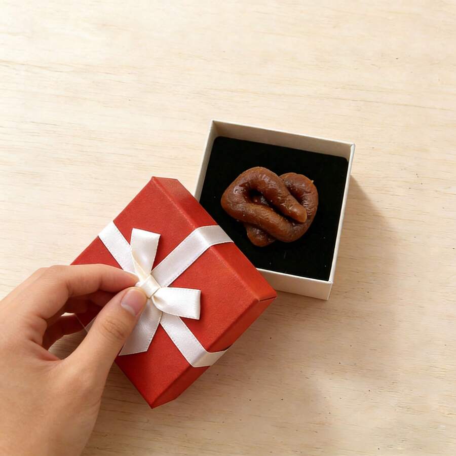 Caja de regalo de broma - Incluye 1 caja de regalo elegante y 1 caca ...