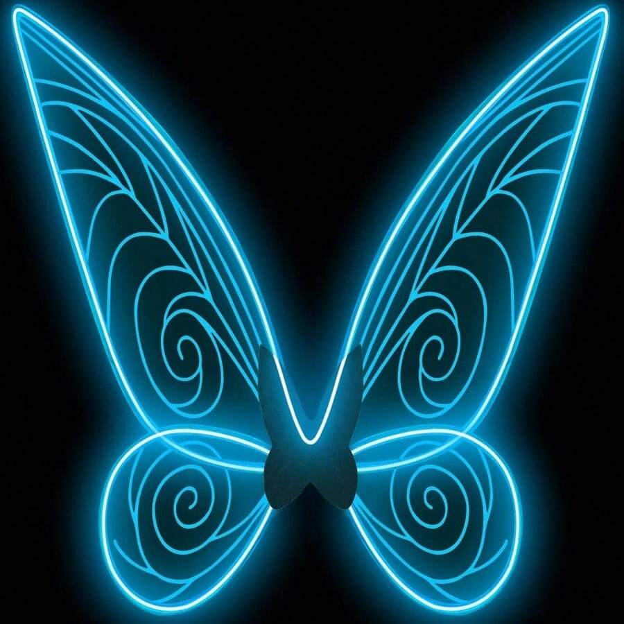 Quescu Light Up Fairy Wings For Adults, Electroluminescent Wire ...