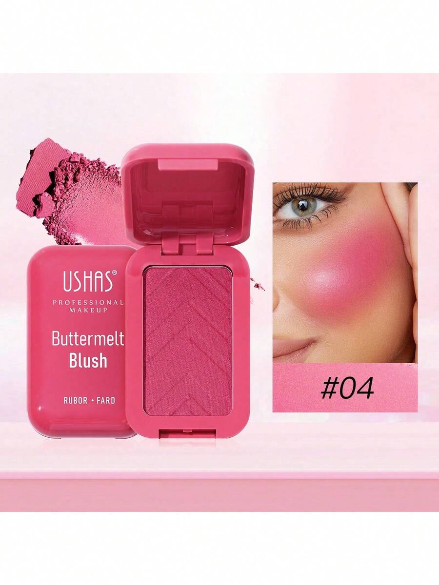 USHAS Butter Blush Powder - Water Resistant, High Pigment, Smudge-Proof ...