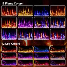 60" Electric Fireplace - Recessed & Wall-Mounted, Ultra-Thin Design ...