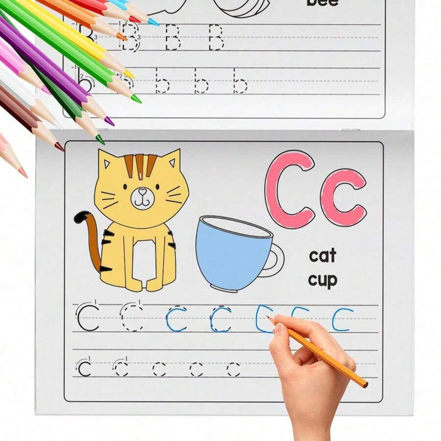 Alphabet Tracing & Coloring Activity Book – Uppercase/Lowercase Letter ...
