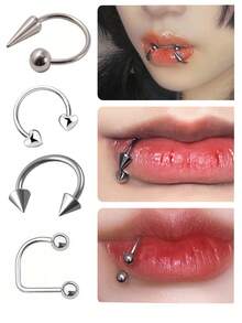 4pcs Stainless Steel No Piercing Multipurpose Nose Rings, Ramadan Star ...