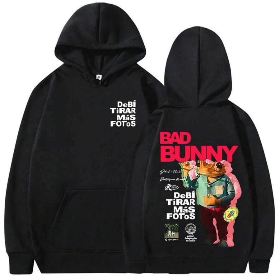 Rapper Bad Bunnys Tour 2025 Graphic Hoodie Debi Tirar Mas Fotos DTMF ...