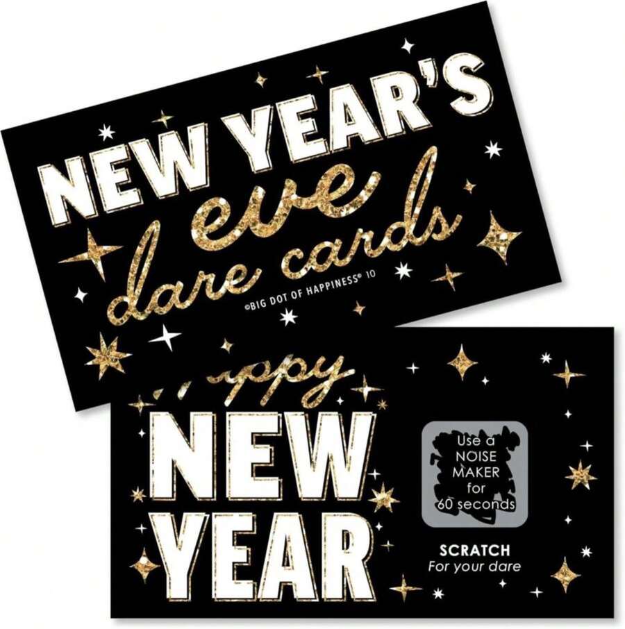 Big Dot Of Happiness Hello New Year - NYE Party Game Scratch Off Dare ...