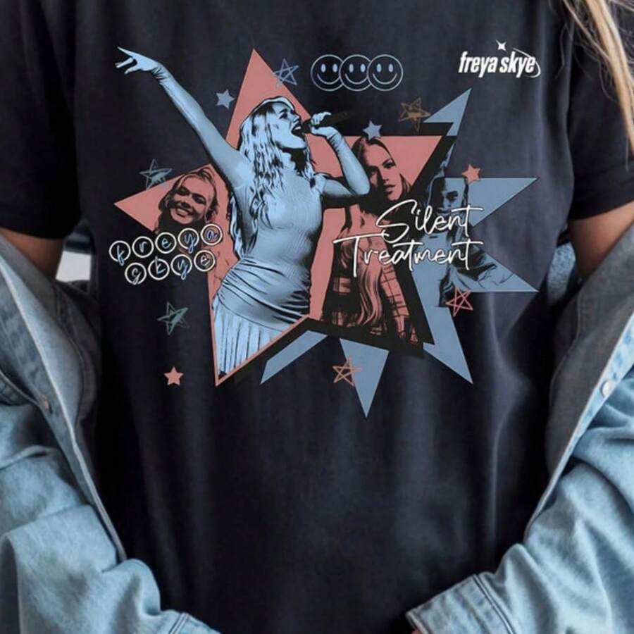 Freya Skye Concert Music Retro Freya Skye Silent Treatment Shirt Stars ...