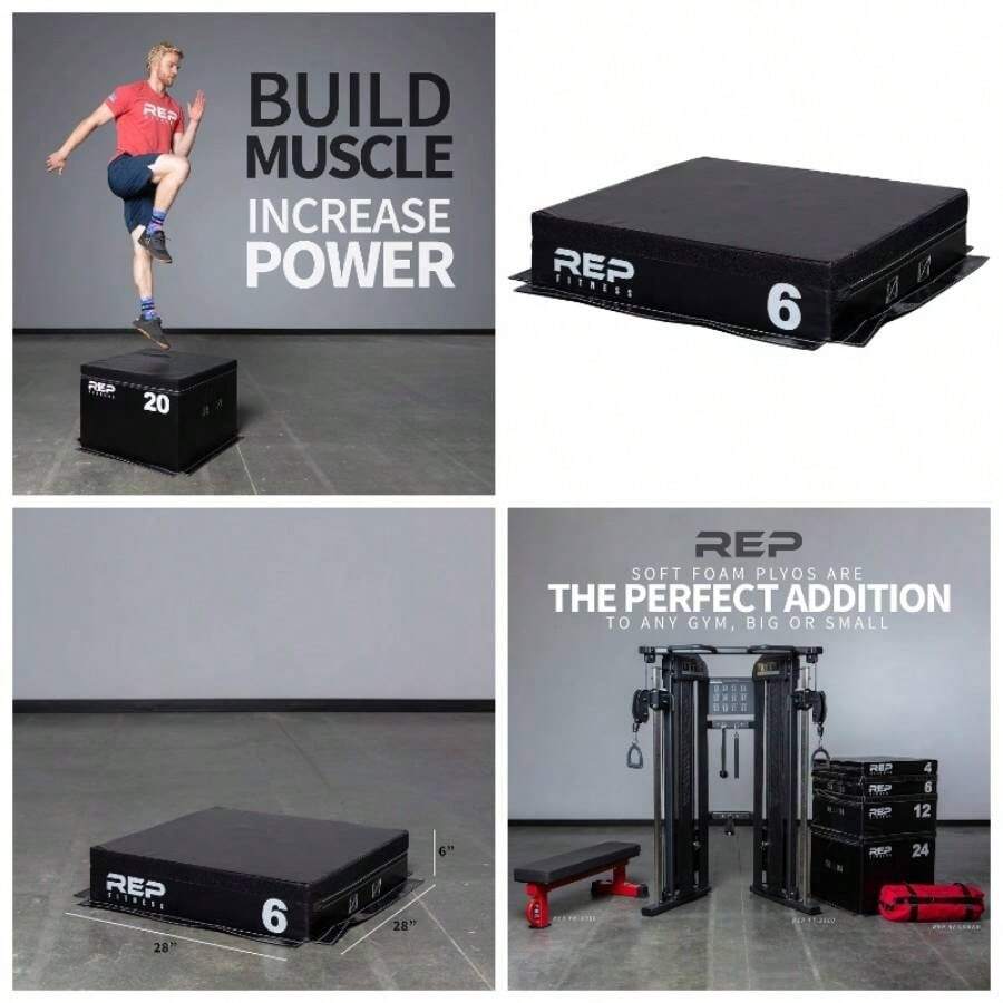 Fitness Stackable Soft Foam Plyo Box Set, Adjustable Plyometric Jump ...