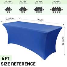 1pc Rectangular Polyester Tablecloth, Elastic Fabric Material, Tight ...