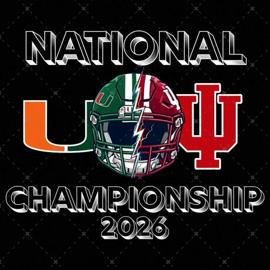 Miami Hurricanes Vs Indiana Hoosiers 2026 National Championship Helmet ...