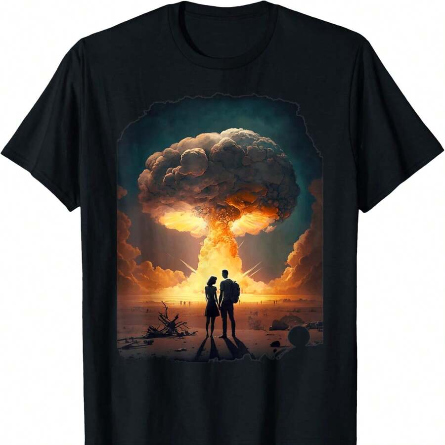 Atom Bomb Nuke Nuclear Bomb Lovers Tees And Gifts Love Couple In Front ...