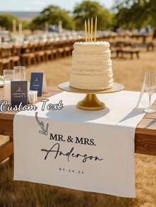 Customized Wedding Banner, Wedding Table Runner, Personalized Surname ...