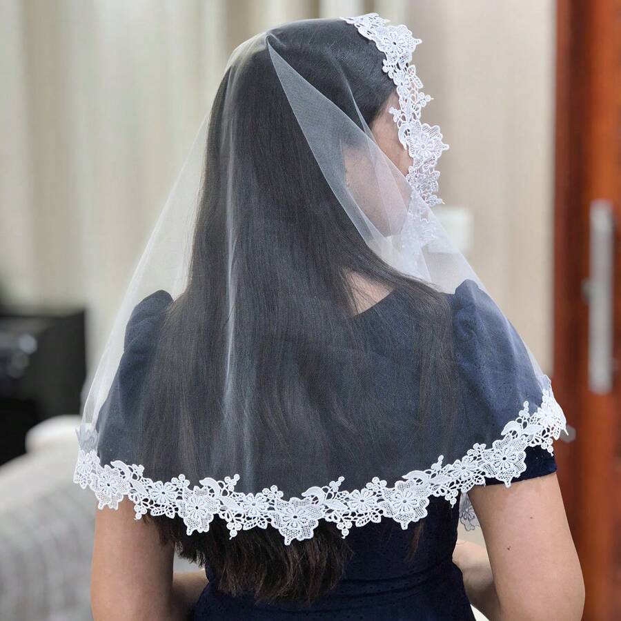 CCB Christian Congregation Veil, Transparent French Tulle And Round ...