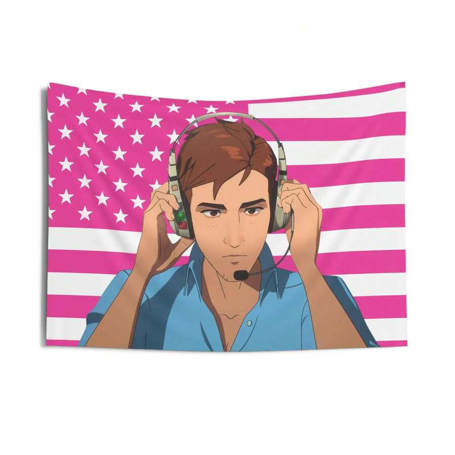 2026 Robert Robertson Headphone Flag, Mecha Man Indoor Wall Tapestries ...