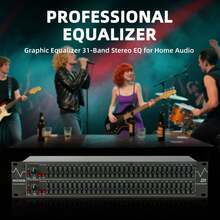 31-Band Dual Channel Graphic Equalizer-Professional Stereo EQ For Home ...