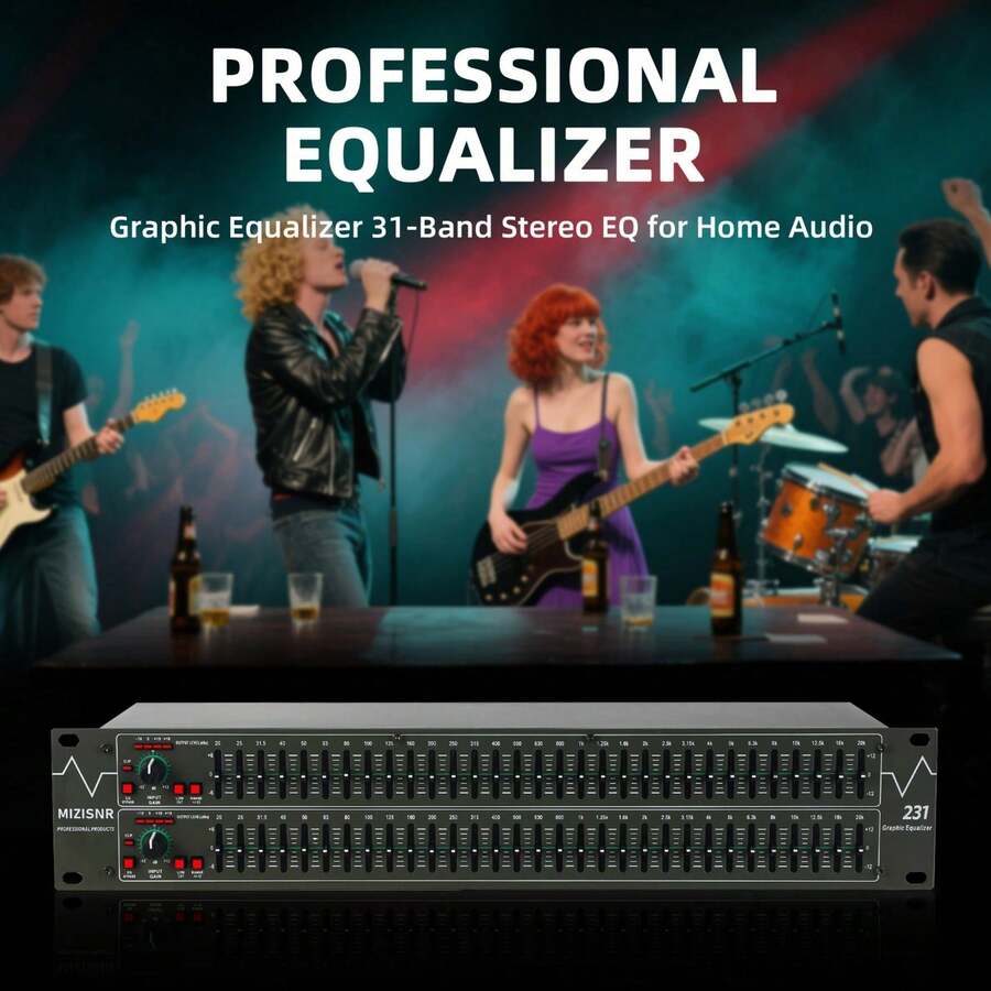 31-Band Dual Channel Graphic Equalizer-Professional Stereo EQ For Home ...