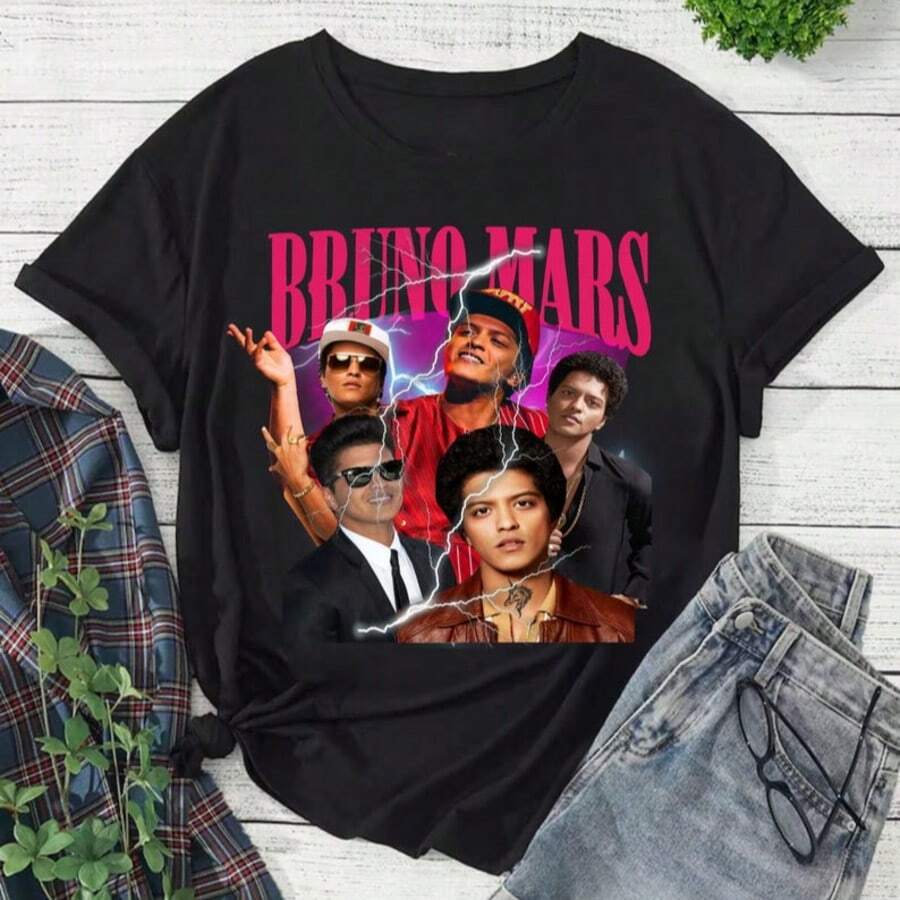 Bruno Mars The Romantic Tour 2026 T-Shirt, Bruno Mars Bootleg Shirt ...