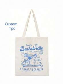Customized Bachelorette Party Cocktail Tote Bags, Personalized Bridal ...