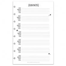 BetterNote Contact Address Refill Pages For Disc Notebooks, Fits TUL ...
