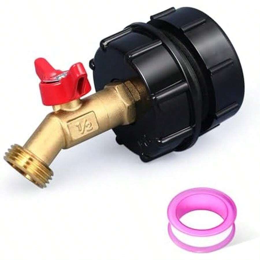 275-330 Gallon IBC Tote Tank Adapter,IBC Tote Adapter, 2.44" Fine,2 ...