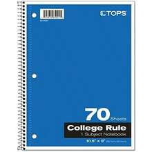 Oxford Spiral Notebook, 1-Subject, College Ruled Paper, 70 Sheets ...