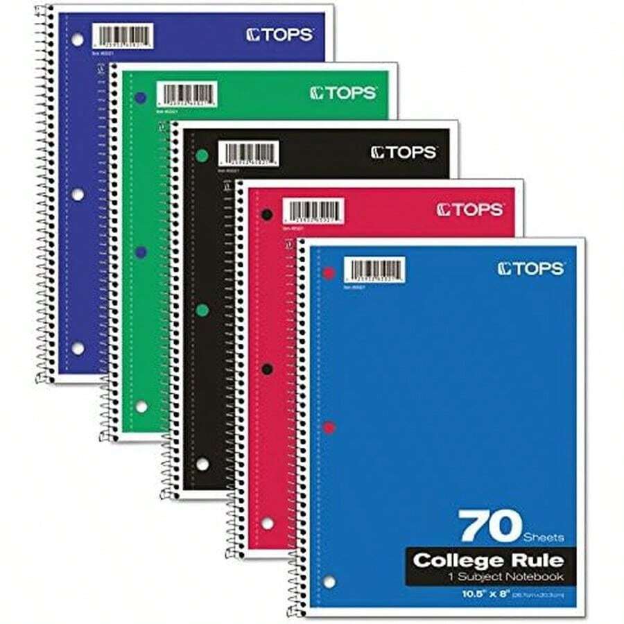Oxford Spiral Notebook, 1-Subject, College Ruled Paper, 70 Sheets ...