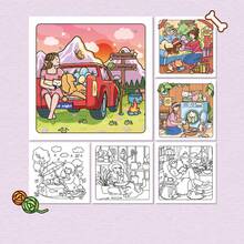 Girl Moments: Coloring Book For Adults And Teens Featuring Cute Cozy ...
