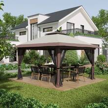 Carpa plegable Outsunny de 4 x 4 m con altura ajustable en 3 niveles ...