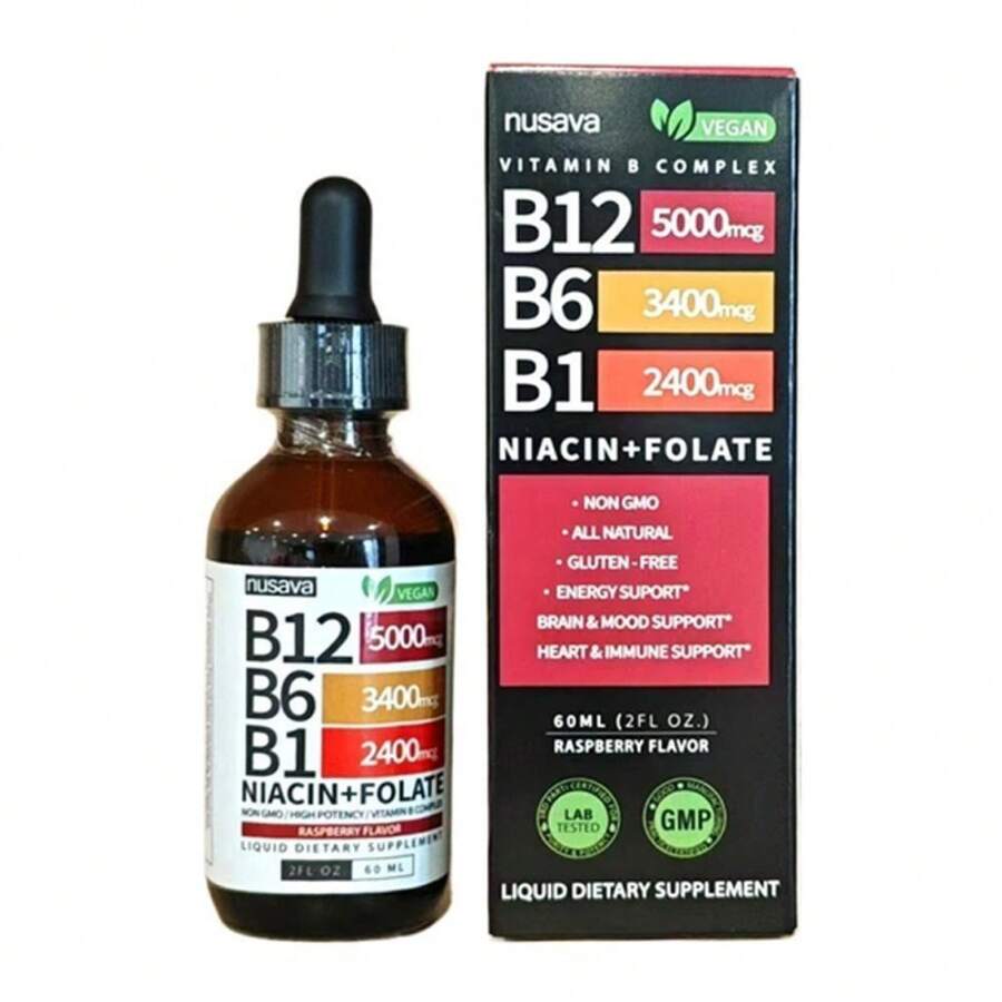 1~3x Vitamin B12 And B6 Liquid Drops, B12 Sublingual B Complex-B12 ...