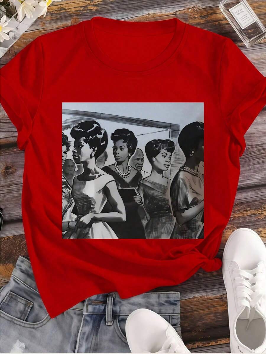 Old School Tee- African American Shirt Vintage 1950s Afrocentric Top ...