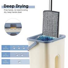 Flat Squeeze Microfiber 360° Mop & Bucket Set With Replaceable Pads ...