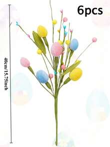 Easter Home Decor - Artificial Flowers With Eggs, Spring Indoor Outdoor ...