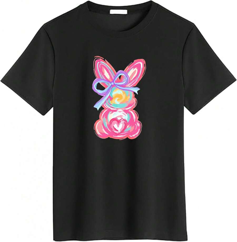 Easter Shirts Women Cute Bunny Shirt Leopard Rabbit Tshirt Easter Hunt ...