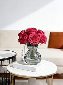 1pc Nordic INS-Style Creative Glass Vase, Transparent Hydroponic Flower ...
