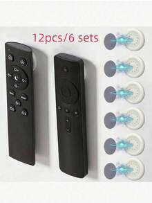 12pcs/6Sets Magnetic Remote Control Holder,Remote Control Magnetic Hook ...