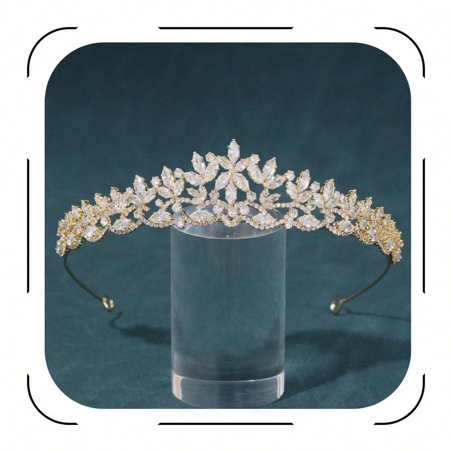 Silver CZ Floral Wedding Tiara Crown For Brides And Girls | Mode en ...