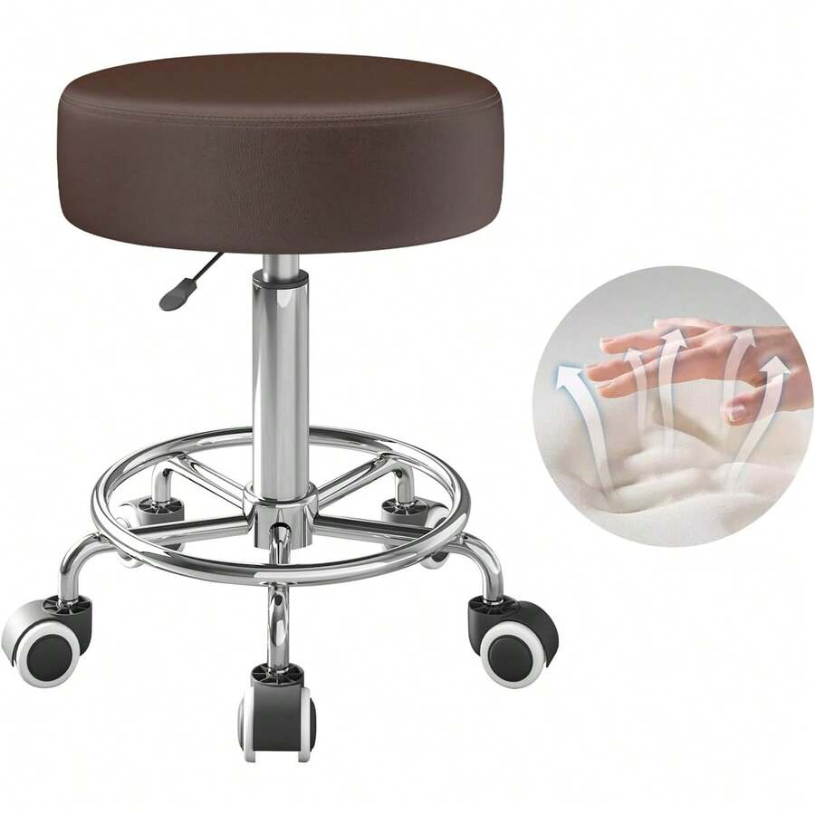 Rolling Stool With 250lb Capacity, Ultra Soft Padded Seat | SHEIN USA