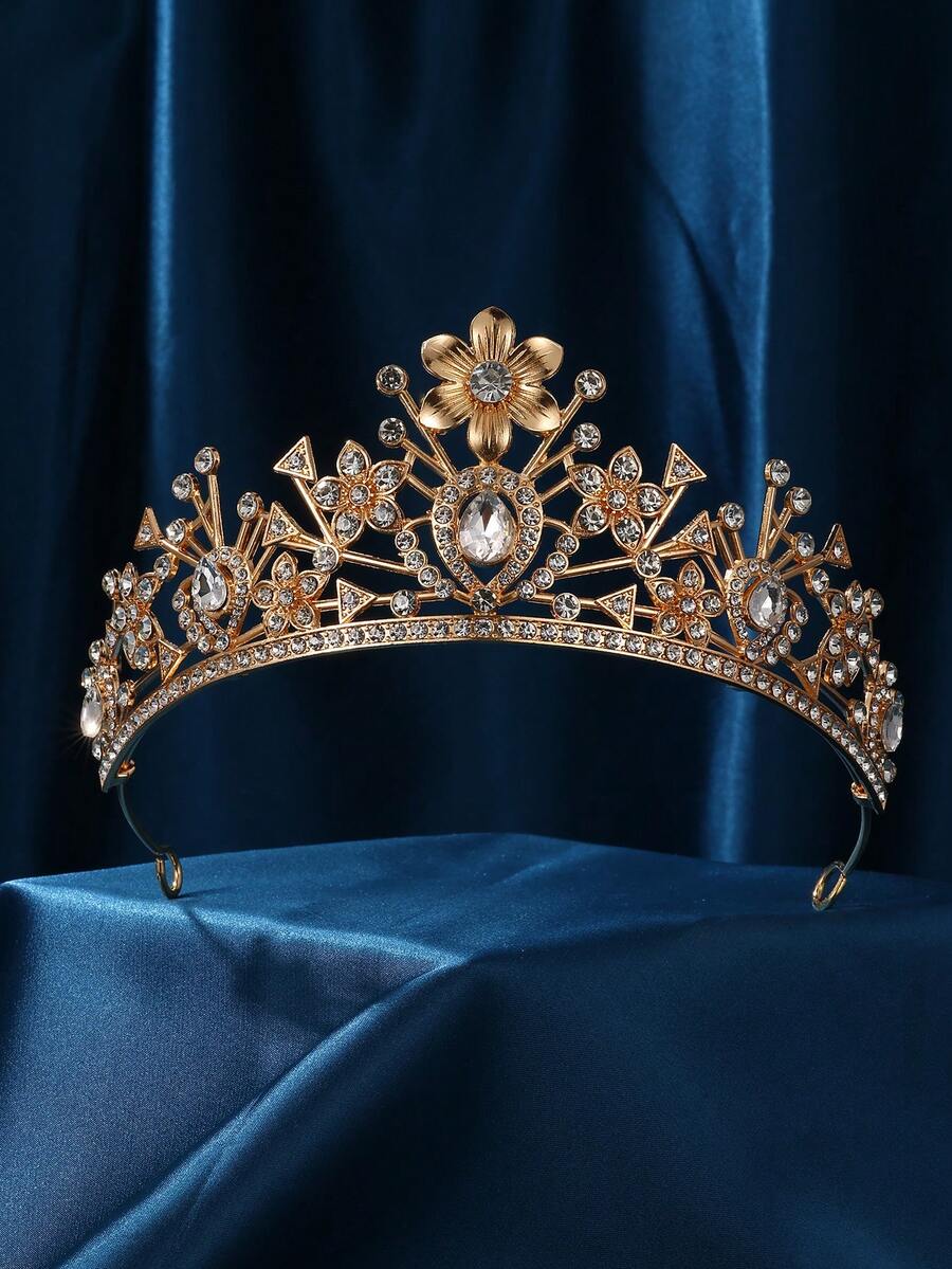 Rhinestone Pearl Tiaras And Crowns Headpieces For Women And Flower ...