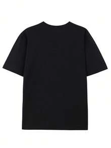 Black T-Shirt, Men's Y2K Style T-Shirt - American Retro Street Style ...