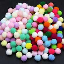 (100pcs/Pack) 1.5cm Multicolor Polyester Small Wool Balls, High ...
