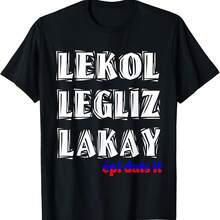 Haitian Lekol Legliz Lakay Haiti Flag Creole Sayings T-Shirt | SHEIN Brasil