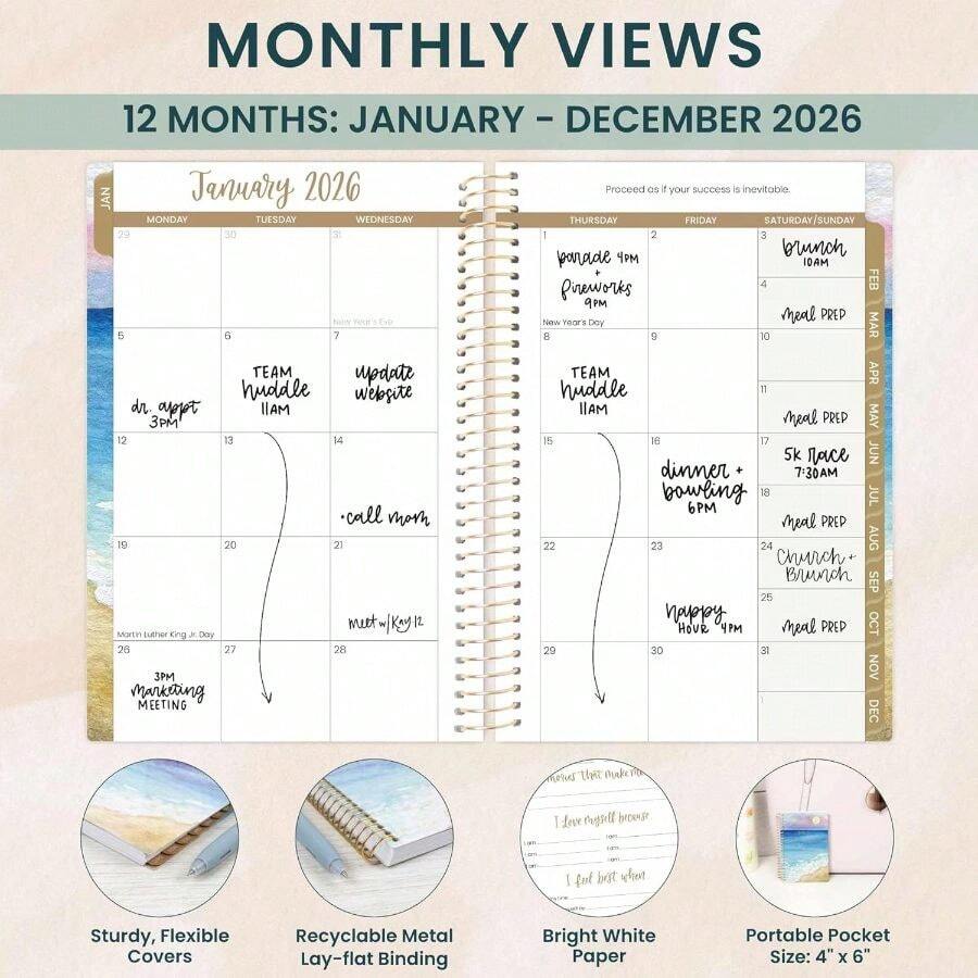 Planificador de bolsillo Bloom Daily Planners 2026 - 4x 6 - (Enero 2026 ...