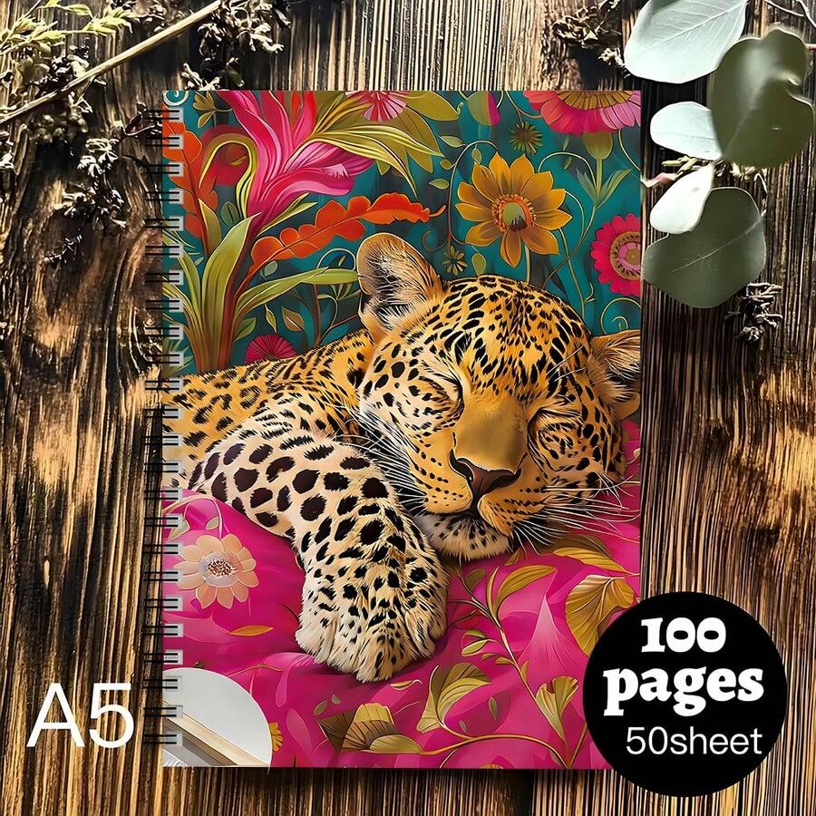 Exotic Leopard Print & Tropical Floral Spiral Notebook - The Perfect ...