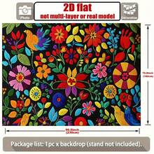 1 Piece Vivid Mexican Cinco De Mayo And Day Of Dead Party 2D Flat ...