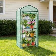 Mini Greenhouse For Indoor Outdoor, 27 X 19 X 65-Inch Small Plant Green ...