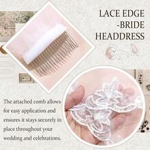 Bridal Veil White Short Bride Veils Pearl Bridal Veils Bachelorette ...