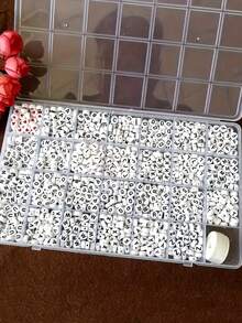 [DIY Acrylic Beads] 1400pcs DIY Acrylic Beads | Letter Bead Suitcase ...