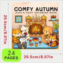 1 Cute And Cozy Animal Coloring Book, 24 Thick Luxury Pages, Suitable ...